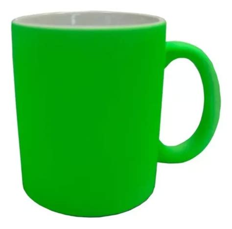 Taza Fluo Para Sublimar Con Caja Individual Color Verde Cuotas Sin