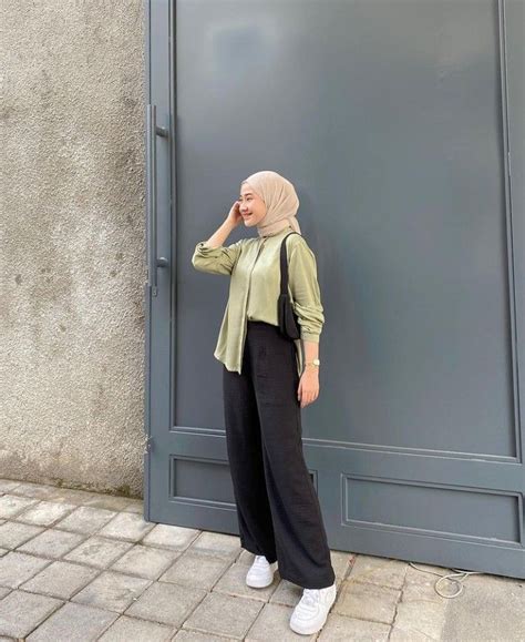 Outfit Hijab Casual Hijab Style Casual Ootd Casual Modern Hijab