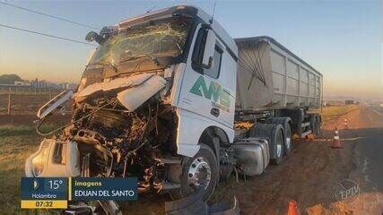 Caminhões se envolvem em acidente na rodovia SP 127 entre Piracicaba e