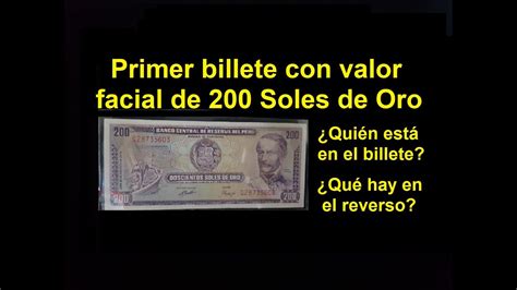 Observa Primer Billete Con Valor Facial De Soles De Oro Monedas