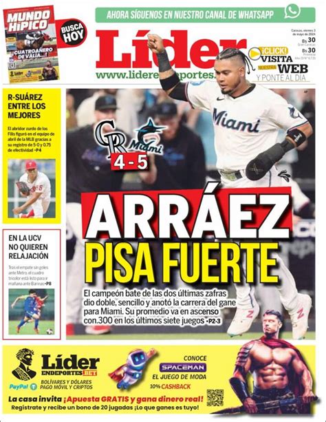 Periódico Lider en deportes Venezuela Periódicos de Venezuela
