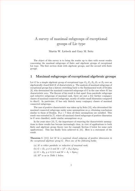a survey of maximal subgroups of exceptional groups of lie type