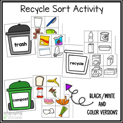 Recycle Sort Printable Center Made By Teachers