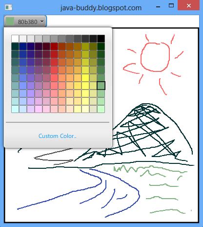 Java Buddy Free Draw On Canvas With ColorPicker
