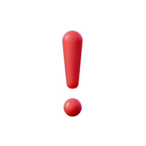 Red Exclamation Mark Isolated On Transparent Background Png