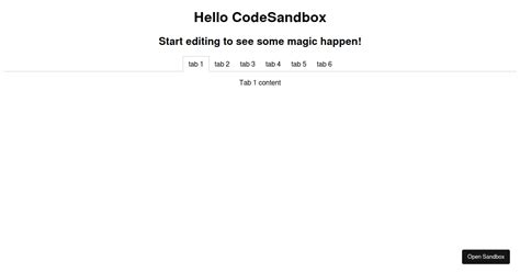 React Tabs Codesandbox