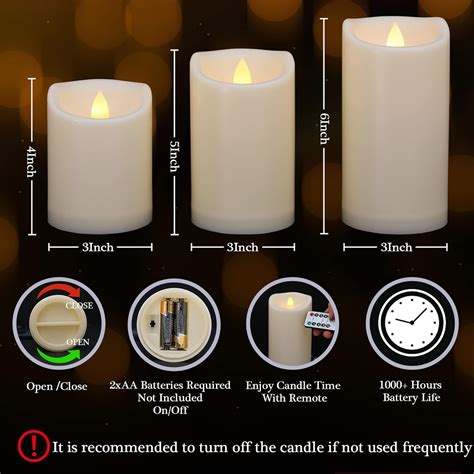 7LinRay Velas Parpadeantes Sin Llama Con Control Remoto Y