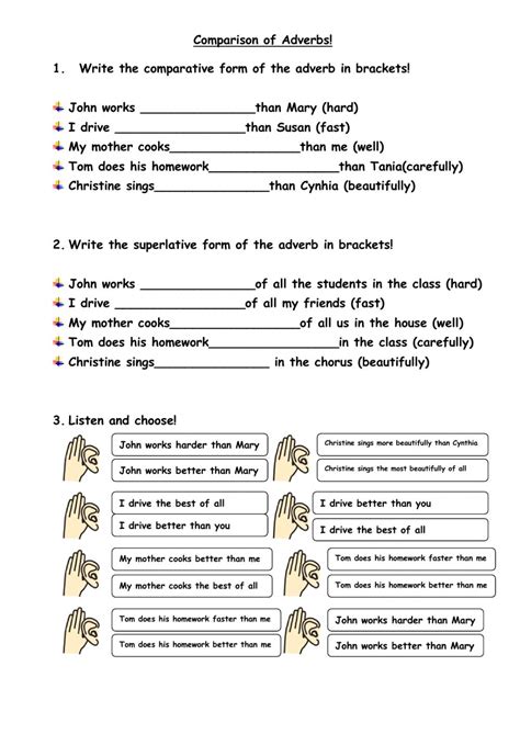Comparison Of Adverbs Online Worksheet For Lower Intermediate You Can
