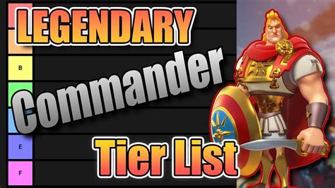 F2P God S LEGENDARY Commander Tier List Rise Of Kingdoms YouTube