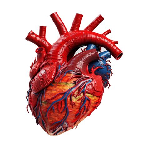 Detailed Heart Anatomy Illustration Generative With AI 24585094 PNG