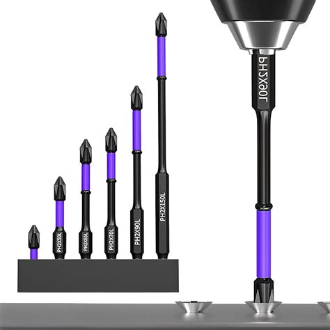 HENGBIRD Langer Schraubendreher Bit Set 25 Mm 50 Mm 65 Mm 70 Mm 90 Mm
