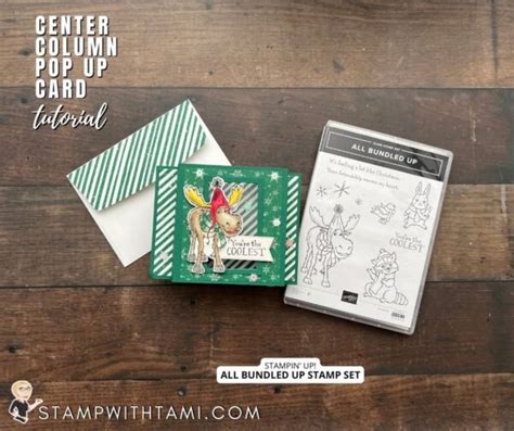 All Bundled Up Moose Center Pop Up Series Cards Stampin Up Fun