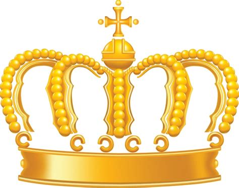 Ilustración realista de corona de oro vintage Vector Premium