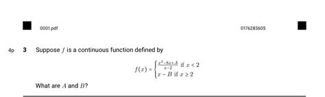 solved 4p3 suppose f is a continuous function defined by