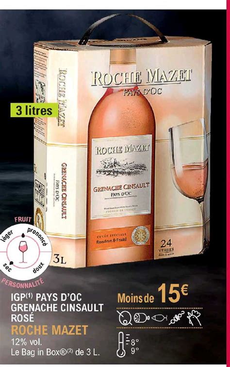 Promo Igp Pays D Oc Grenache Cinsault Ros Roche Mazet Chez E Leclerc