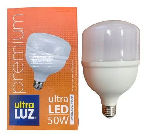 Kit 6 Lâmpada Led Super Forte 50w Rosca Branca Alta Potência Frete grátis