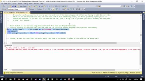 how to write a subquery in sql