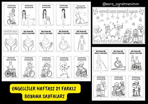 Engelliler Haftası Boyama Etkinlik Sayfaları