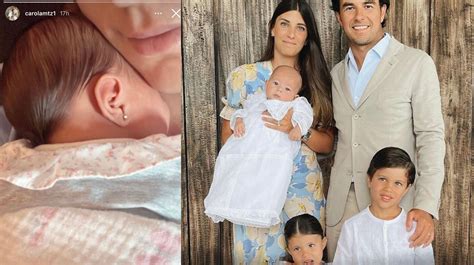 Ya nació el 4 integrante de la familia Checo Pérez y Carola Martínez