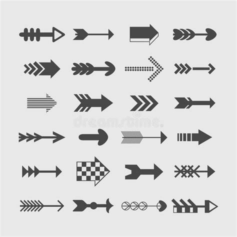 Iconos Clasificados De Las Flechas De La Direcci N De La Silueta