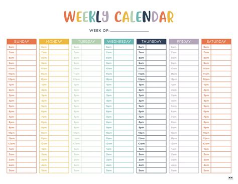 Weekly Planners 25 FREE Printables PrintaBulk
