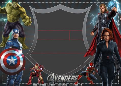 Avengers Birthday Card Template Toptemplate My Id