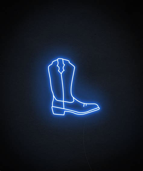 Cowboy Boot Neon Sign Symbol Of Wild West Echo Neon Sign