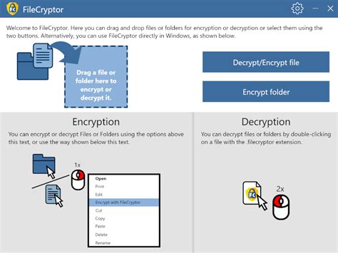 filecryptor encrypt files and folders with one click