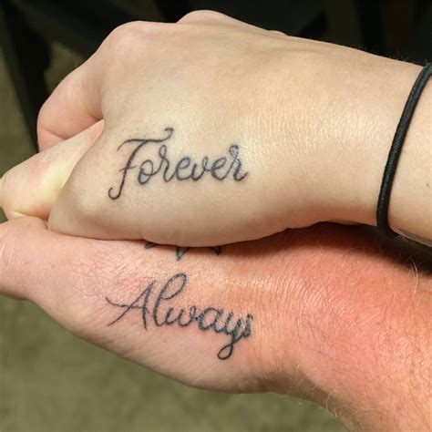 Forever And Always Couples Tattoo Always Tattoo Couple Tattoos