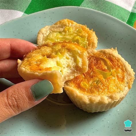 Mini quiche de alho poró Rápida e Cremosa