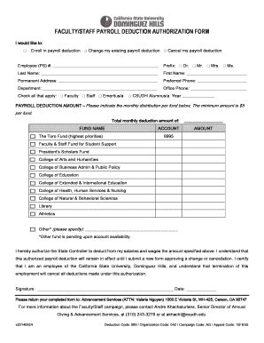 140 Printable Employee Payroll Deduction Authorization Form Templates