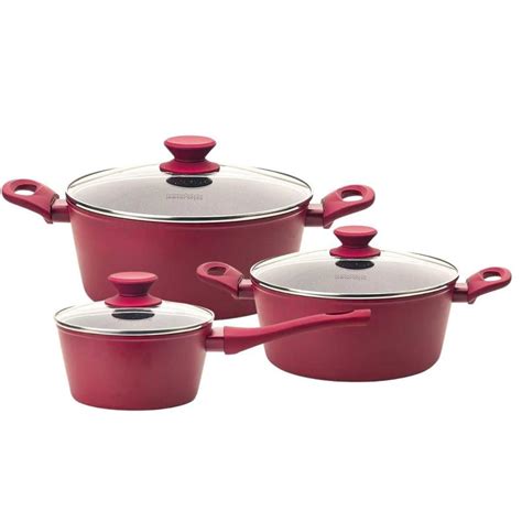 Jogo de Panelas Antiaderente Ceramica Cooktop Fogão Indução Kit 3 Peças