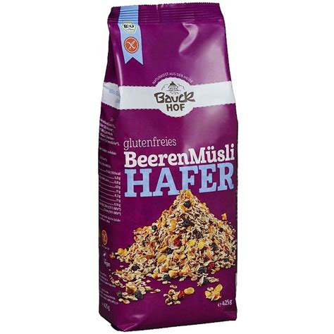 Bauckhof Bio Hafer Müsli mit Beeren glutenfrei 425g Müsli von Bauck