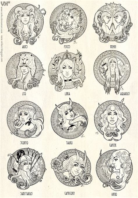 Signos Zodiacales Dibujos