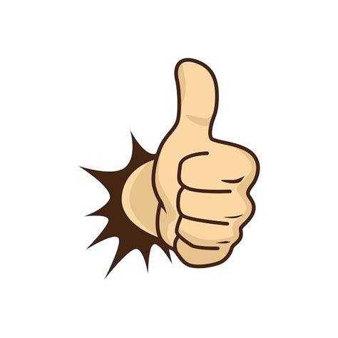 Duimen Omhoog Hand Premium Vector
