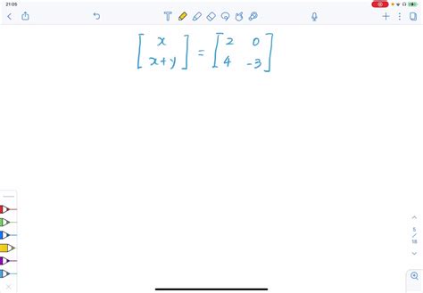 solved determine the value of the literal numbers in each of the given matrix qualities [ x x y