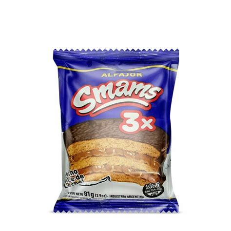 Alfajor Triple de DDL bañado chocolate SMAMS