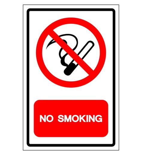 No Smoking Symbol Sign Vector Illustration Isolate On White