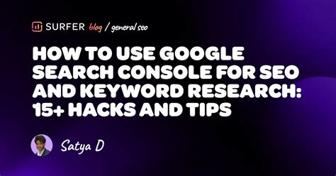 How To Use Google Search Console For Seo And Keyword Research