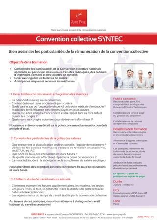 Formation Convention Collective Syntec Juris Paye Pdf