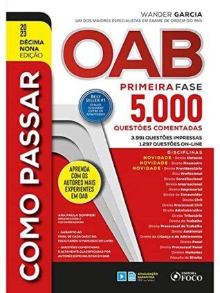 Passe Na Oab 1ª Fase Questões Comentadas 14ª edição 2023 Os