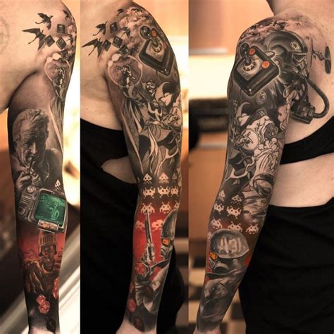 25 Full Sleeve Tattoo Ideas You Ll Love Forever Gaming Tattoo Gamer