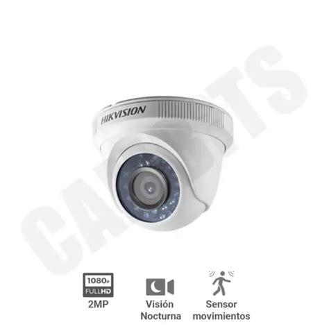 Cámara tipo domo 1080p 2MP HIKVISION DS 2CE56D0T IRPF para interiores