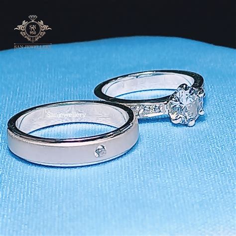 Jual Cincin Nikah Palladium Couple Platina Emas Kawin Tunangan Lamaran