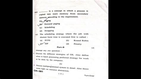 hpu operating system question paper 2021 youtube