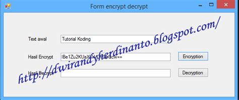 encryption dan decryption string dengan vb bagian 2 tutorial koding