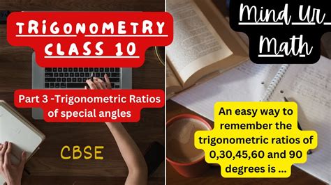Trigonometric Ratios Of Special Angles Trigonometry Class 10 Part 3
