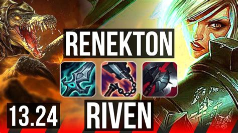 RENEKTON Vs RIVEN TOP 27 1 6 15 Solo Kills Legendary NA Diamond