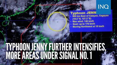 Typhoon Jenny Further Intensifies More Areas Under Signal No 1 YouTube