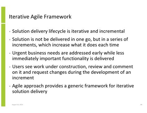 implementing agile iterative project delivery approach and achieving